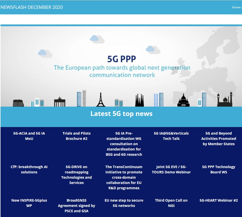 5G-PPP Newsflash (Dec 2020) released! – 5G!Drones H2020 ICT-19-2019 5G ...